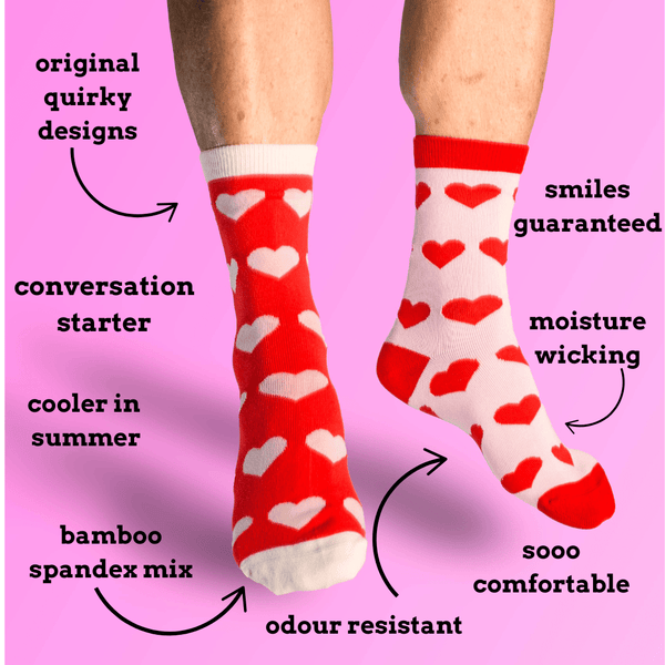 Love Hearts Socks - Soft Bamboo